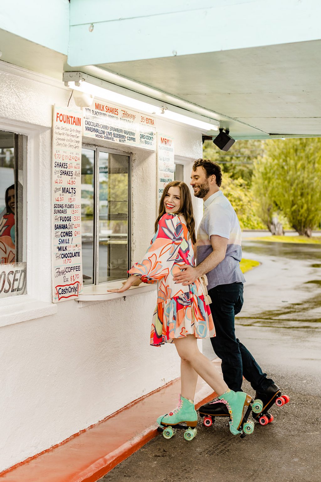 Retro Drive In Engagement Session | TMinspired