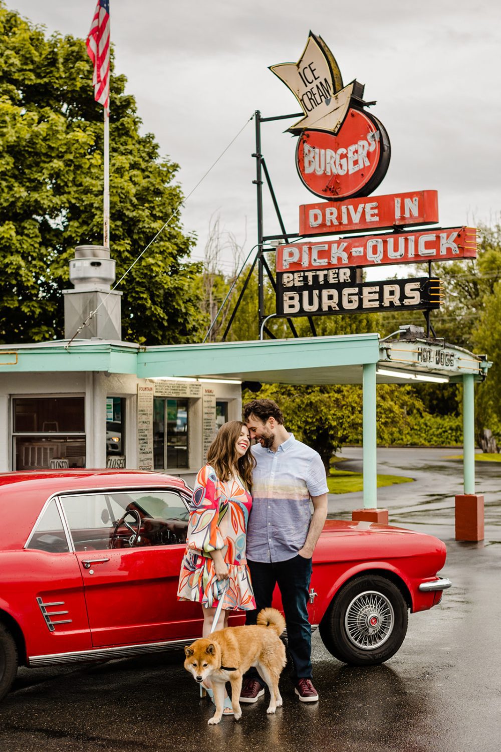 Retro Drive In Engagement Session | TMinspired