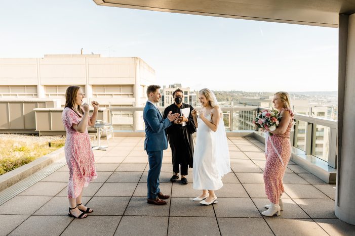 Elopement Photo Shoot at the Seattle Courthouse